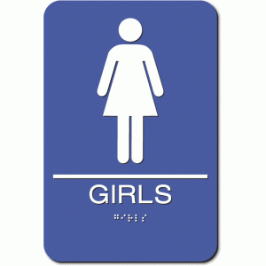 GIRLS Restroom Sign - Styrene – Exit Sign Warehouse